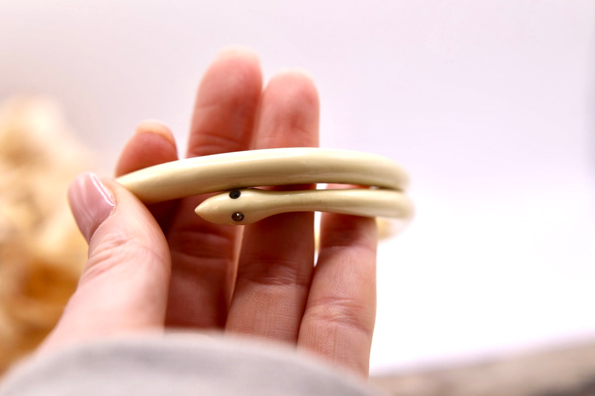 Art Deco snake celluloid stacking bangle flapper bracelet 1920s early ...